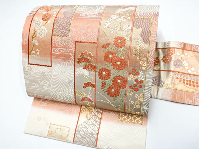 【楽天市場】【IDnet】【着物】 九寸名古屋帯 西陣織 古典柄 金糸 24b-2178【リサイクル】：アイディーネット