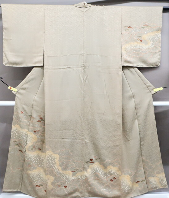 【楽天市場】BIGセール最大80％OFF【IDnet】【着物】 付下げ 絞り 松竹梅文 身丈約155.5cm 裄丈約63cm 24z-3980【リサイクル】：アイディーネット