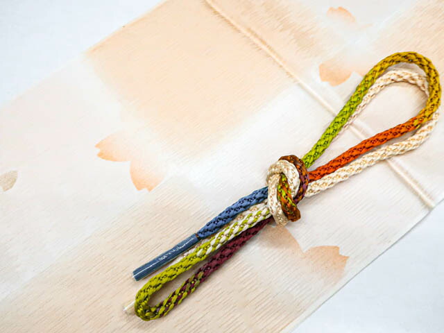 【楽天市場】【IDnet】【着物】和装小物 帯揚げ帯締めセット 帯揚 帯締 桜文 丸組 24w-10230【リサイクル】：アイディーネット