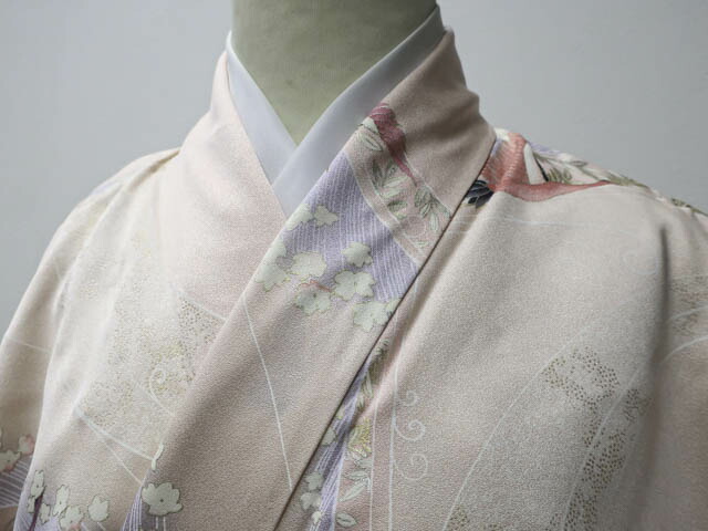 【楽天市場】楽天スーパーセール☆最大70%OFF【IDnet】【着物】小紋 花鳥文 身丈約165cm 裄丈約64.5cm 24z-4914【リサイクル】：アイディーネット