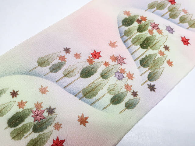 【楽天市場】【IDnet】【着物】 和装小物 半衿 未使用品 楓柄 刺繍 24w-9550【リサイクル】：アイディーネット