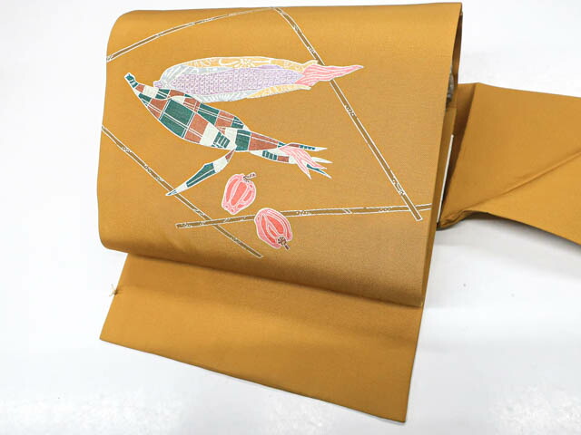 【楽天市場】【IDnet】【着物】 九寸名古屋帯 お太鼓柄 とうもろこし 野菜柄 24b-2774【リサイクル】：アイディーネット