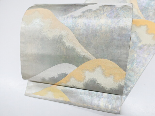 【楽天市場】楽天スーパーセール【IDnet】【着物】袋帯 西陣織 六通 金銀糸 遠山文 長尺 24b-2797【リサイクル】【中古】：アイディーネット