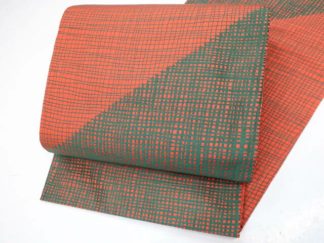 【楽天市場】【IDnet】【着物】 袋帯 お太鼓柄 チェック柄 24b-2822【リサイクル】【中古】：アイディーネット