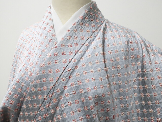 【楽天市場】最大60％OFF大売り出しセール【IDnet】【着物】小紋 菱文 総絞り 身丈約156.5cm 裄丈約65cm 24z-5056【リサイクル】：アイディーネット