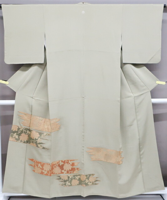 【楽天市場】楽天スーパーセール☆最大70%OFF【IDnet】【着物】リサイクル着物 色留袖 一つ紋 唐花文 重ね衿付き 訪問着仕立て 身丈約159cm 裄丈約64cm 24z-5157 ...