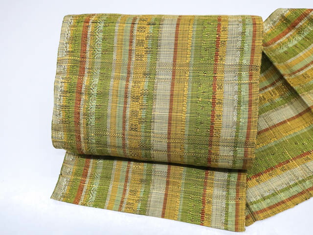 【楽天市場】【IDnet】【着物】 八寸名古屋帯 六通柄 縞文 24b-2888【リサイクル】：アイディーネット