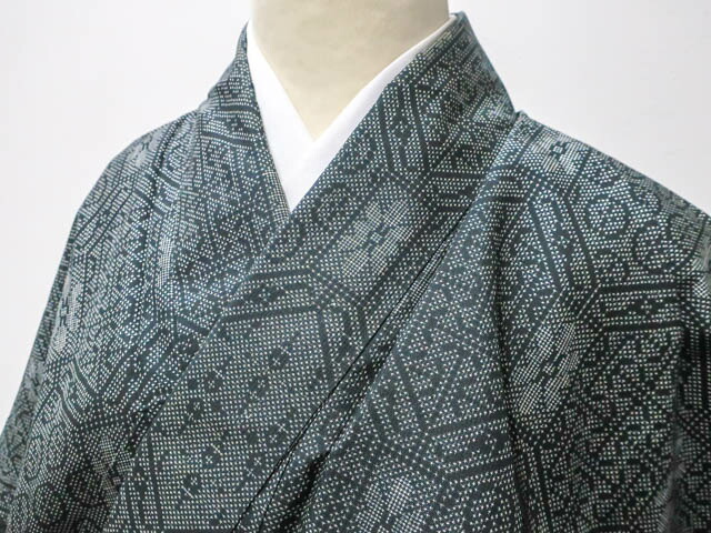 【楽天市場】最大70%OFF【中古】 大島紬 亀甲・幾何学文 身丈約160.5cm 裄丈約66cm 24z-5234[ 着付け教室 お茶 カジュアル 初詣 袴 お出掛け 街着 観劇 普段着 お ...