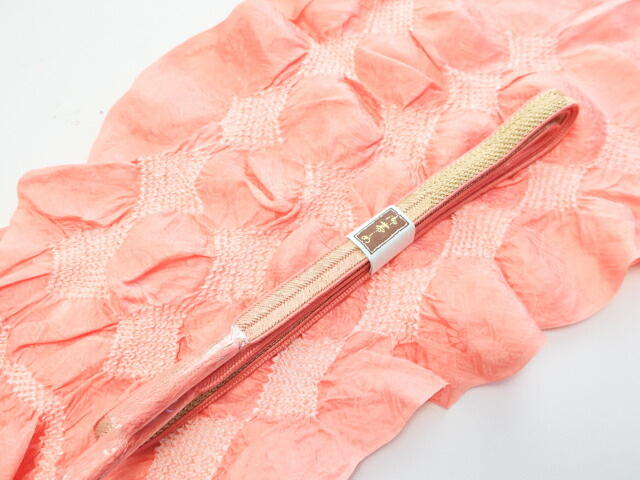 【楽天市場】【IDnet】【着物】リサイクル着物和装小物 帯揚げ帯締めセット 帯揚 帯締 中抜き絞り 平組 大和組 金糸 24w-12360【リサイクル】：アイディーネット