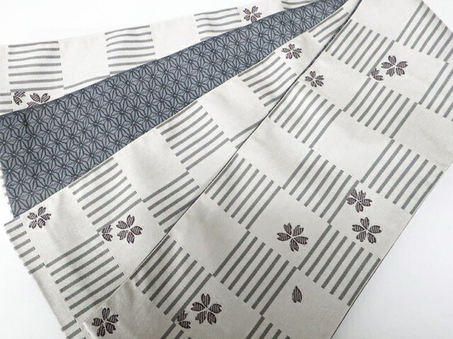 【楽天市場】【中古】半幅帯 格子 桜 美品 25w12-14487【リサイクル】 IDnet：アイディーネット