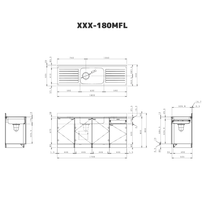 【楽天市場】クリナップ クリンプレティ 流し台 間口180cm GTS-180MF/G4V-180MF【メーカー便にて配達・再配達不可】：水回り専門店 mizumawari shop