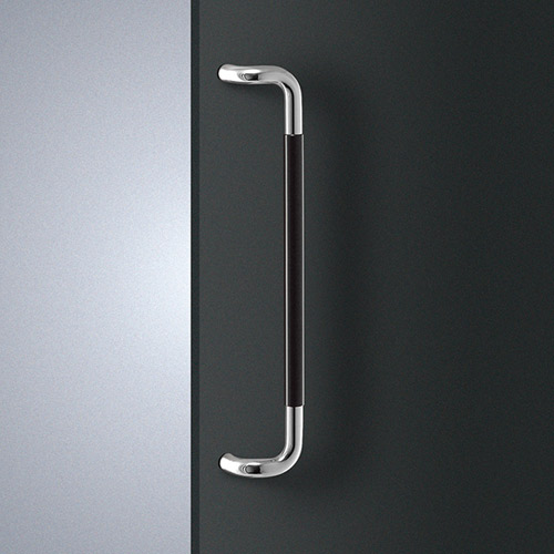 【楽天市場】ユニオン ドアハンドル T5615-54-102 アクリル ブラック＋ステンレス ミラー L600 1セット（内外)：家づくりと ...