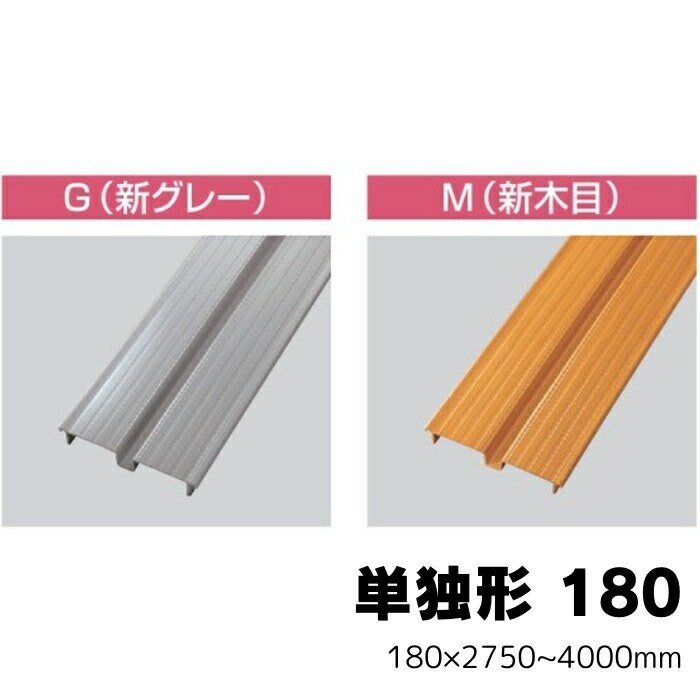 【楽天市場】タキロン デッキ材用 単独形180 5本入り 180×2750～4000mm 新グレー 新木目 260619 260657 ...