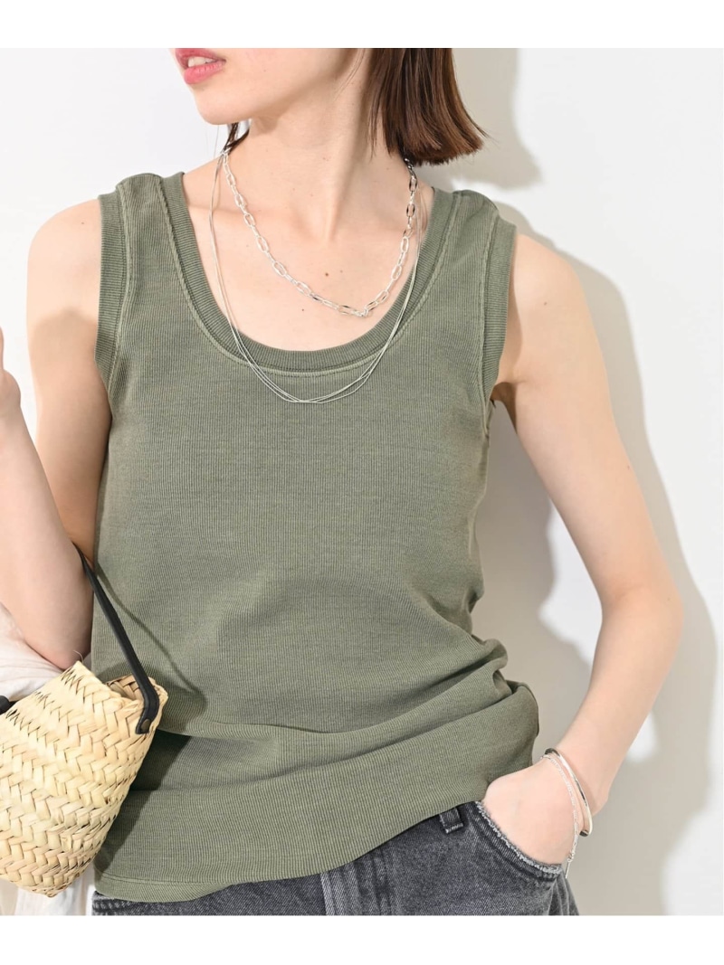 【楽天市場】コットンテレコタンクトップ SLOBE IENA スローブ イエナ トップス ノースリーブ・タンクトップ ホワイト ブラウン ...