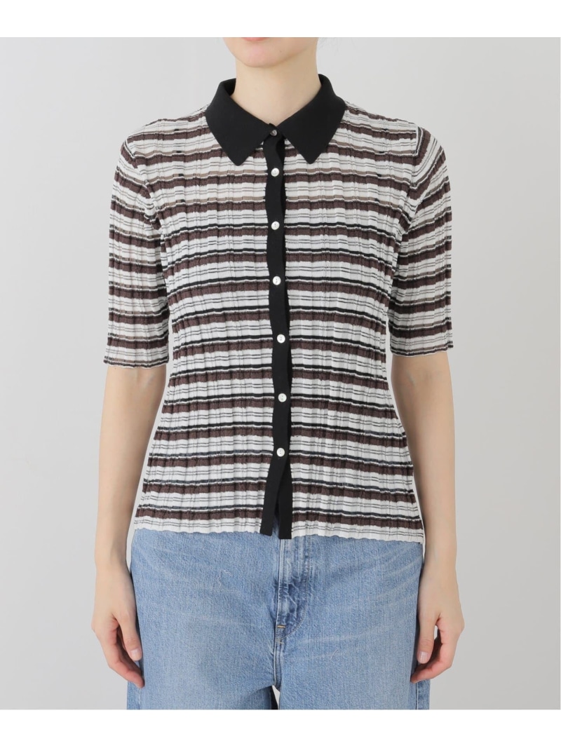 【楽天市場】TGOR/トゴール シアーボーダーニットポロ TG5S-J0101 SLOBE IENA スローブ イエナ トップス ニット ...