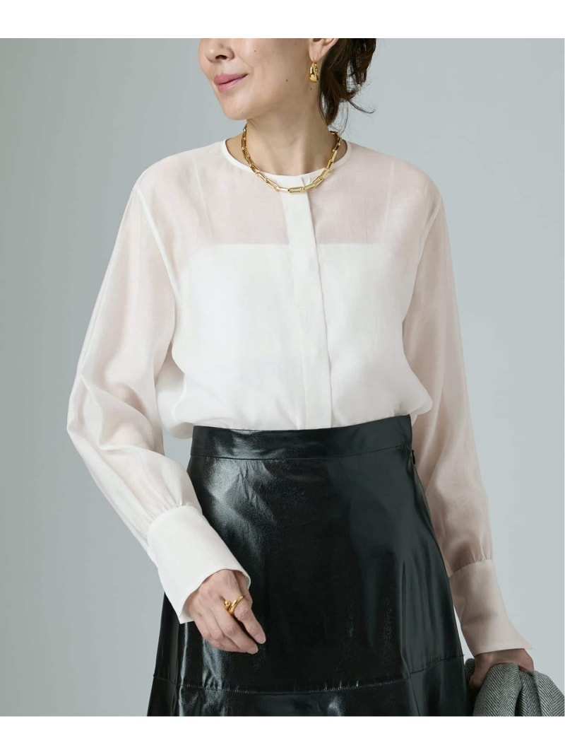 【楽天市場】《追加4》シアーブラウス VERMEIL par iena ヴェルメイユ パー イエナ トップス シャツ・ブラウス ホワイト【送料無料】[Rakuten Fashion]：IENA