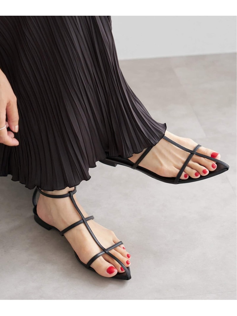 【楽天市場】IENA Tストラップサンダル IENA イエナ シューズ・靴 サンダル ゴールド ブラック【送料無料】[Rakuten Fashion]：IENA