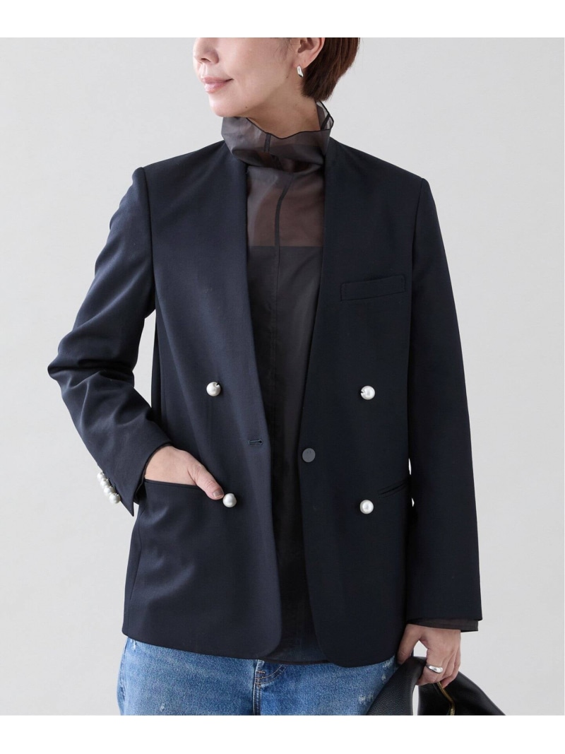 【楽天市場】CINOH (チノ)Black Formal No Coller ジャケット BKJK-001 VERMEIL par iena ...