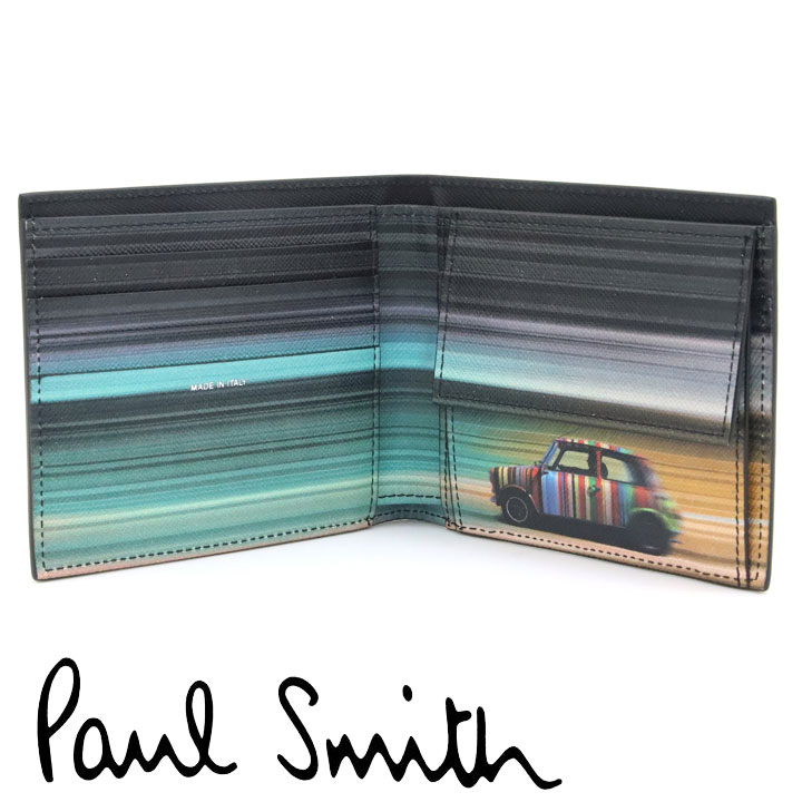 【楽天市場】ポールスミス 財布 Paul Smith 二つ折り財布 メンズ ブラック シグネチャーストライプ ミニクーパー レーシング M1A-4833-MMIBLR 79 【在庫あり ...