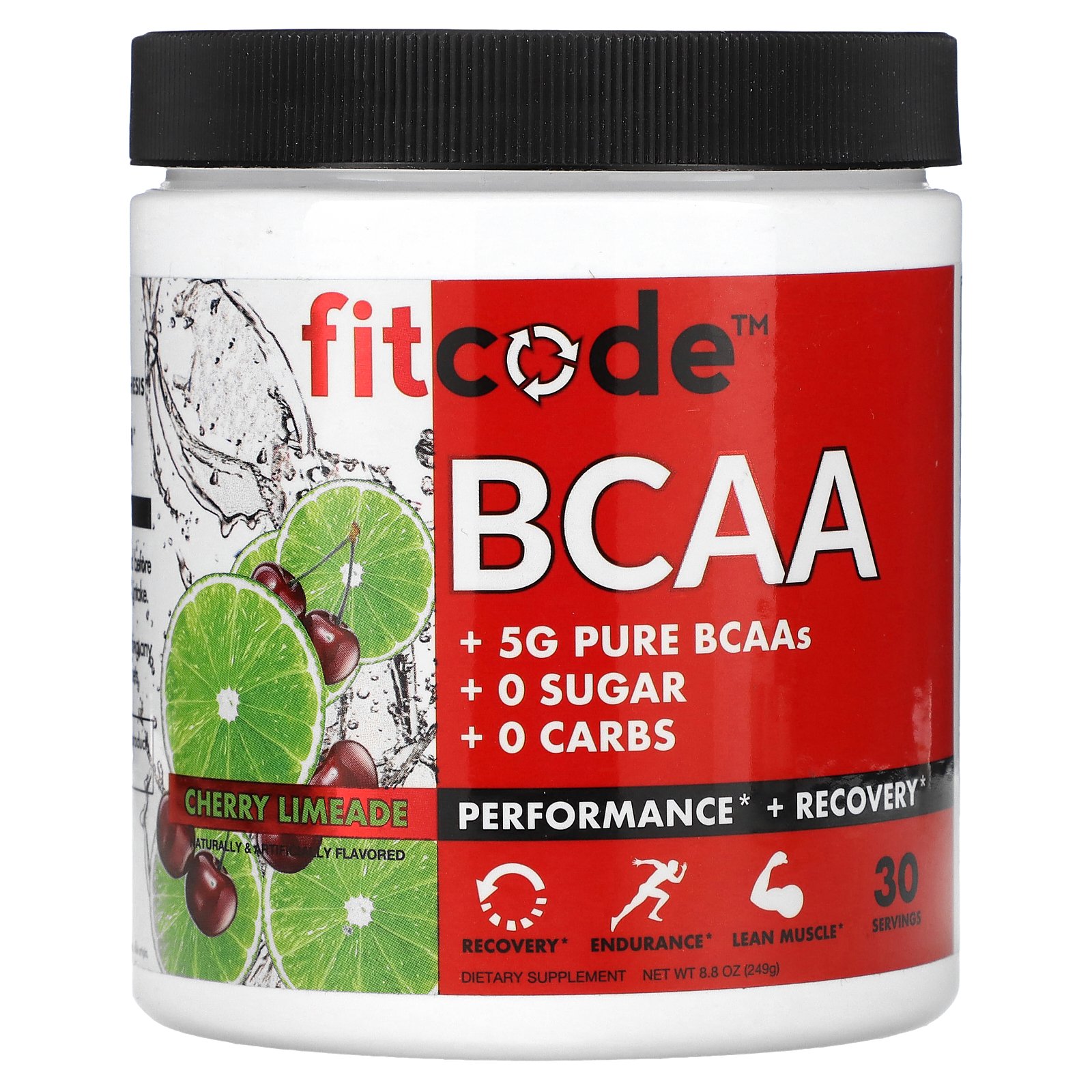 【楽天市場】【POINT10倍★4/4 20:00~4/10 23:59】FITCODE BCAA 【 iHerb アイハーブ 公式 】 フィットコード 分岐鎖アミノ酸 ロイシン バリン ...