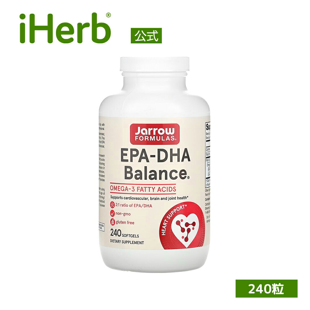 【楽天市場】【POINT20倍★5/1 0:00~5/1 23:59】Jarrow Formulas EPA - DHA バランス 【 iHerb アイハーブ 公式 】 ジャロウフォーミュラズ ...