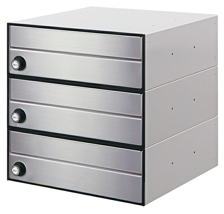 【楽天市場】###u.田島メタルワーク【MX-92-36FF-3-HL(ラッチロック錠)】ヘアライン 集合タイプ郵便受 大型郵便対応タイプ 防雨仕様・前入前出 3段 受注生産：あいあいショップさくら