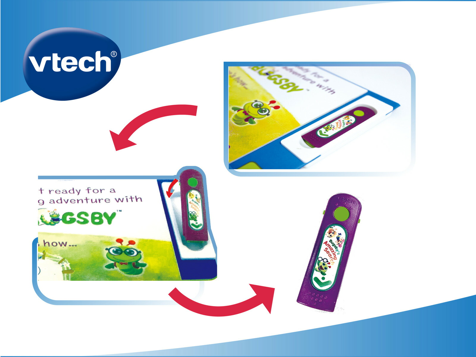 【楽天市場】VTech ヴィテック Bugsby Reading System 【バグズビー・スタータキット】英語 知育玩具 おもちゃ ブック ...