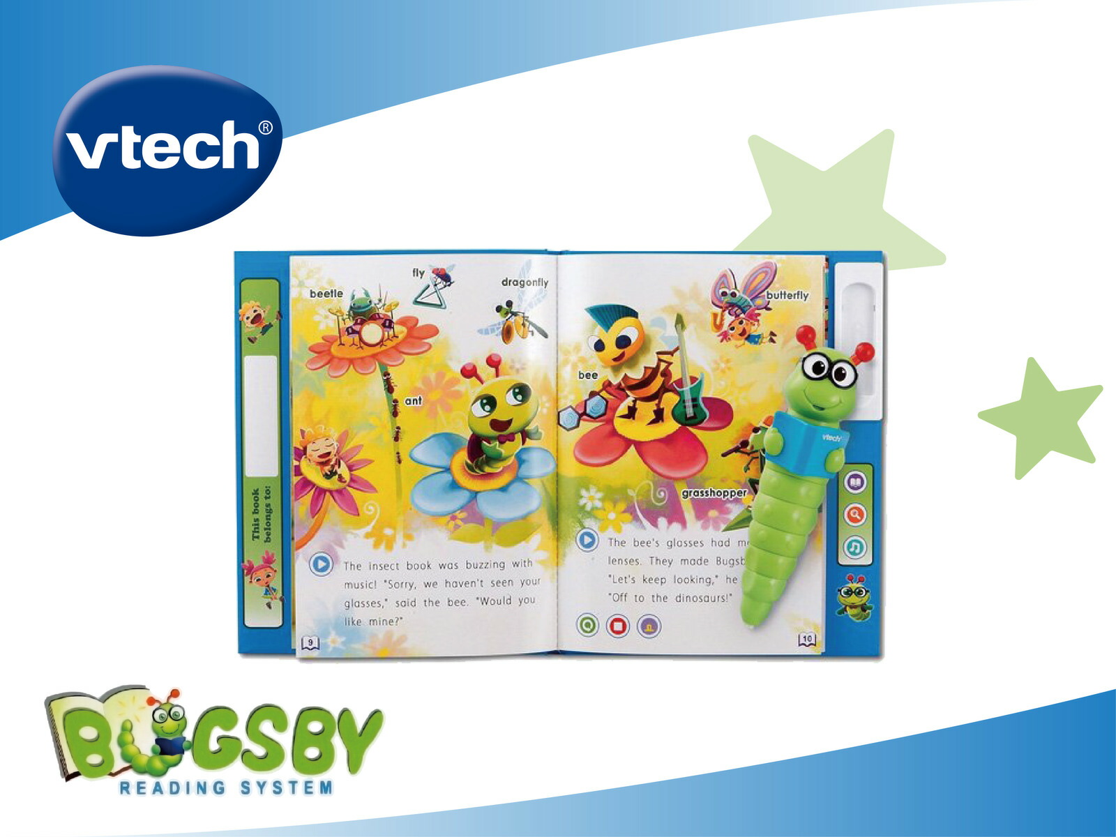 【楽天市場】VTech ヴィテック Bugsby Reading System 【バグズビー・スタータキット】英語 知育玩具 おもちゃ ブック ...