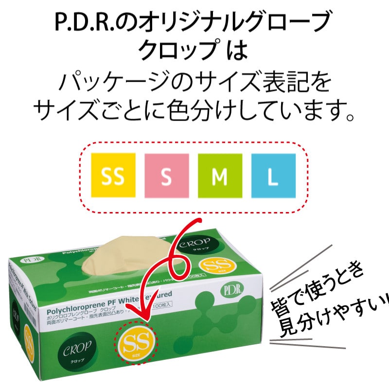 【楽天市場】PDR 手袋 グローブ ポリクロロプレングローブ クロップ 1箱【100枚入】：オーラルケア用品 アットイーハ