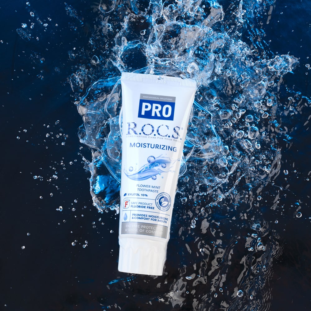 【楽天市場】【送料無料※一部除く】ROCS PRO ロックスプロ 歯磨き粉 MOISTURIZING モイスチャライジング 94g フラワーミント 6本：オーラルケア用品 アットイーハ