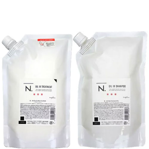 【楽天市場】【SET】ナプラ エヌドット オイルインシャンプー&トリートメント 詰替 750ml/750g(napla N. polish oil ツヤ感 保湿 パサつき 美容室 サロン 頭皮 ...