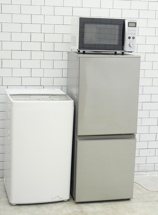【楽天市場】【中古】126L、4.5kg/18年、21年、20年/アクア、アクア、アイリスオーヤマ製/（冷蔵庫、洗濯機、オーブンレンジ）中古家電3点セット：いいね家電ショップ
