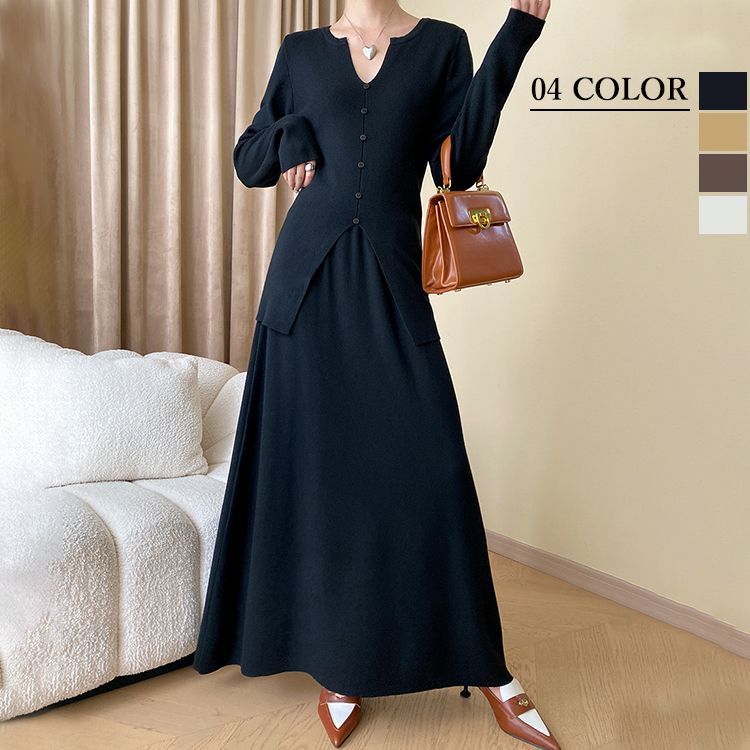 【楽天市場】【送料無料】ニット セットアップ スカート レディース 上下セット ニットスカート コーデ2点SET コーデセット ニット トップス 長袖：yumeshop01