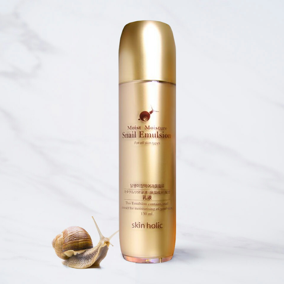 【楽天市場】【本日抽選で100%Pバック！】[Skin Holic]スキンホリック モイストモイスチャー スネイル乳液 / 130ml カタツムリ 分泌液配合 エマルジョン 韓国コスメ：いい ...