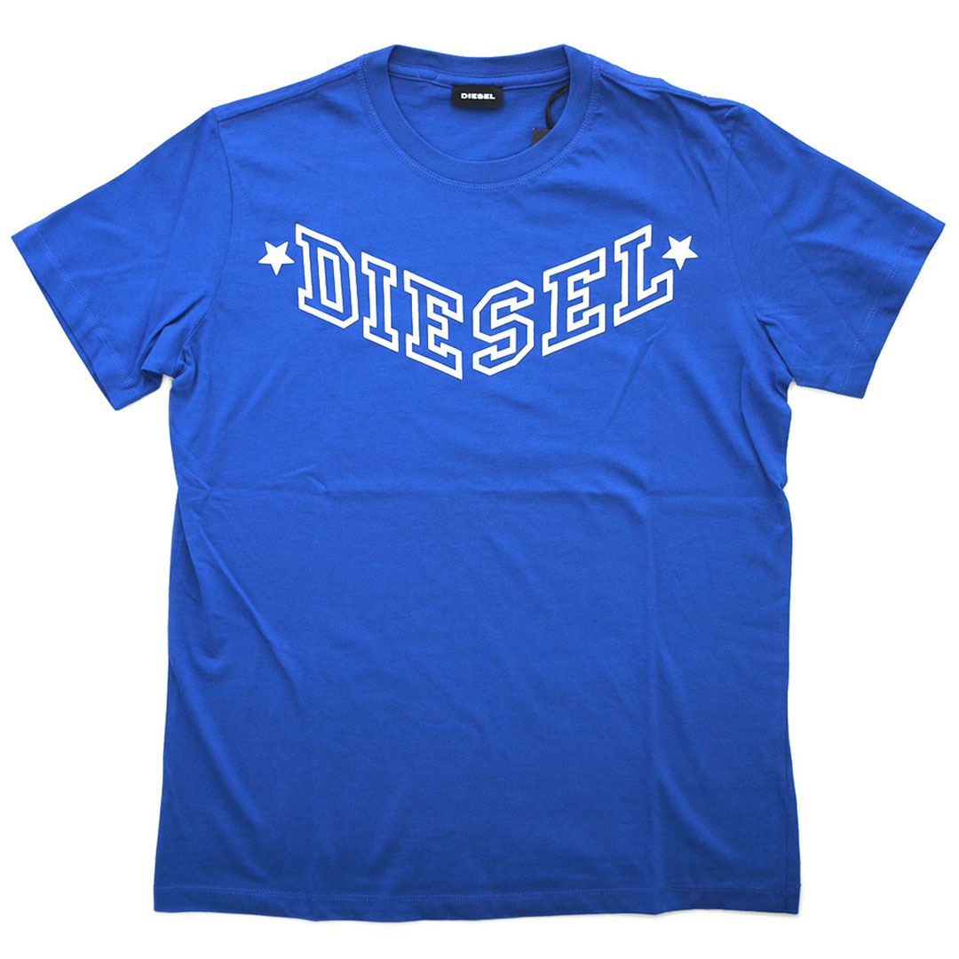 【楽天市場】新品 ディーゼル Tシャツ メンズ 半袖 丸首 DIESEL ロゴプリント ブルー Sサイズ 30307：いかほど屋