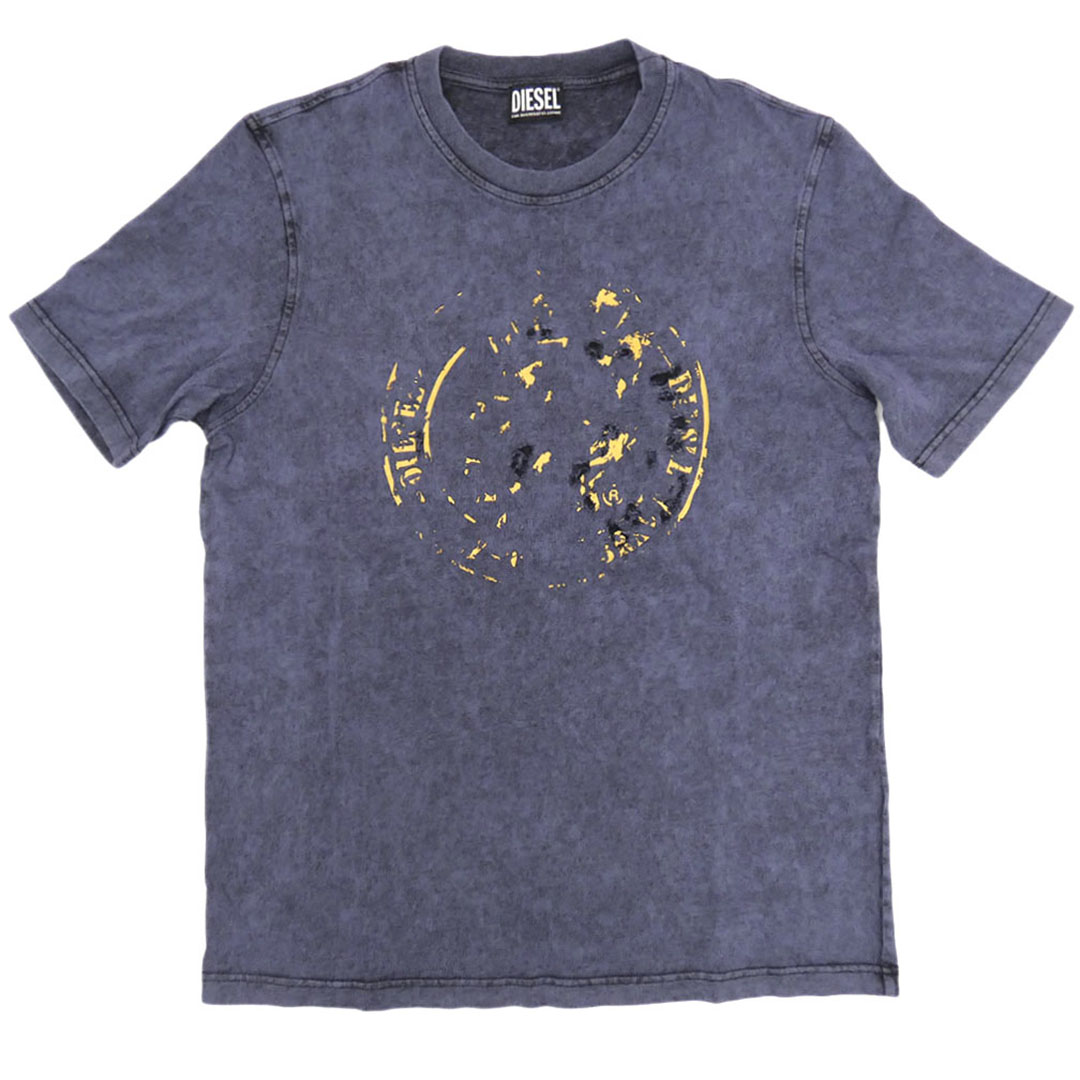 【楽天市場】新品 ディーゼル Tシャツ DIESEL メンズ 半袖 紺 ネイビー/イエロー ダメージTシャツ M Mサイズ A06672 ...