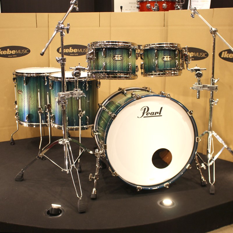 【楽天市場】Masters Maple Gum 5pc Drum Set - Scuba Blue Over Black Limba w ...