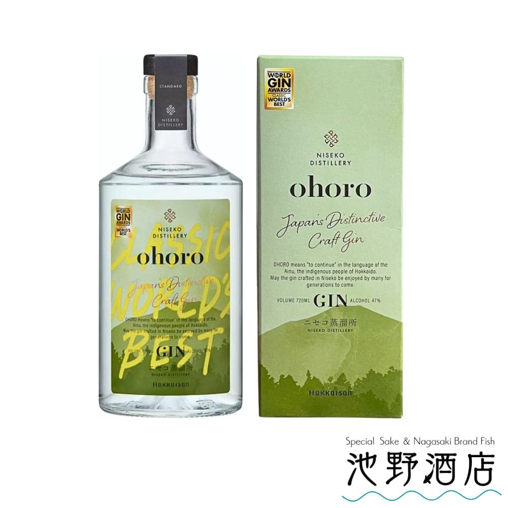 【楽天市場】ohoro GIN 720ml【World GIN Awards 2024 Classic GIN部門 世界最高賞受賞】：池野酒店