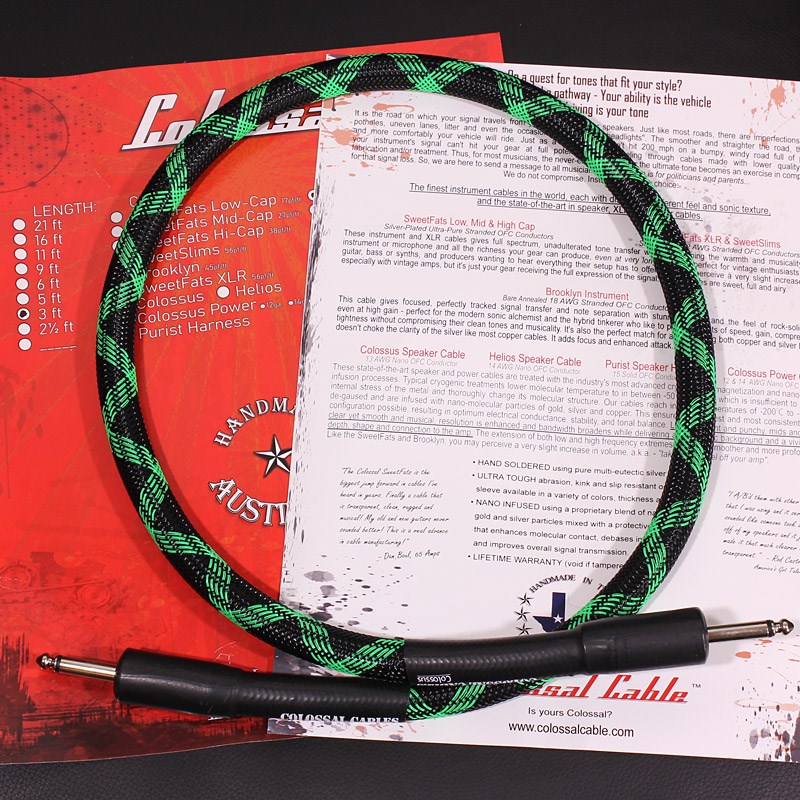 【楽天市場】Colossal Cable Colossus Speaker Cable ～Custom Color Green Spyder ...