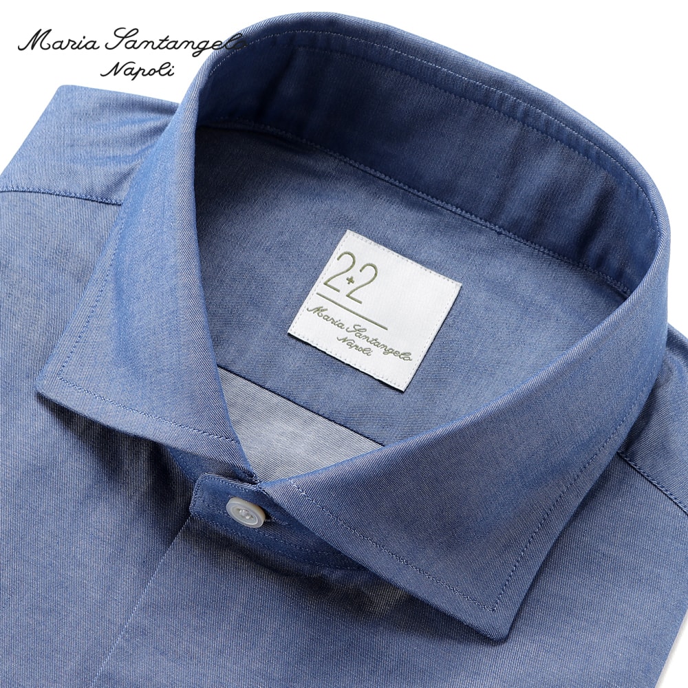 【楽天市場】【SALE／返品・交換不可】マリアサンタンジェロ Maria Santangelo ／ コットンカラーツイルワイドカラーシャツ ...