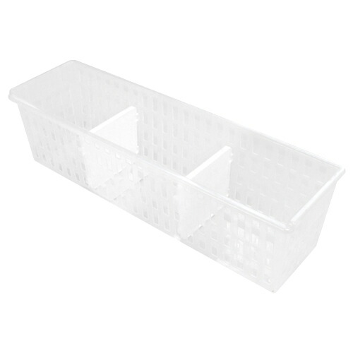 【楽天市場】【クーポン配布中！1/9 20:00～1/16 1:59】ロングバスケットスリム 和泉化成 仕切2枚付 10個 収納 小物：いくるん