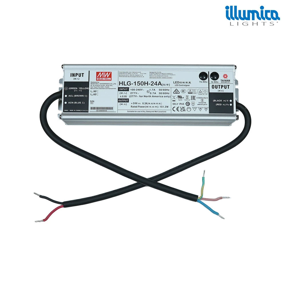 【楽天市場】防水電源 入力 AC90～305V 出力 DC24V 6.25A (150W) イルミカDC24V LED対応 24V 電気用品 ...