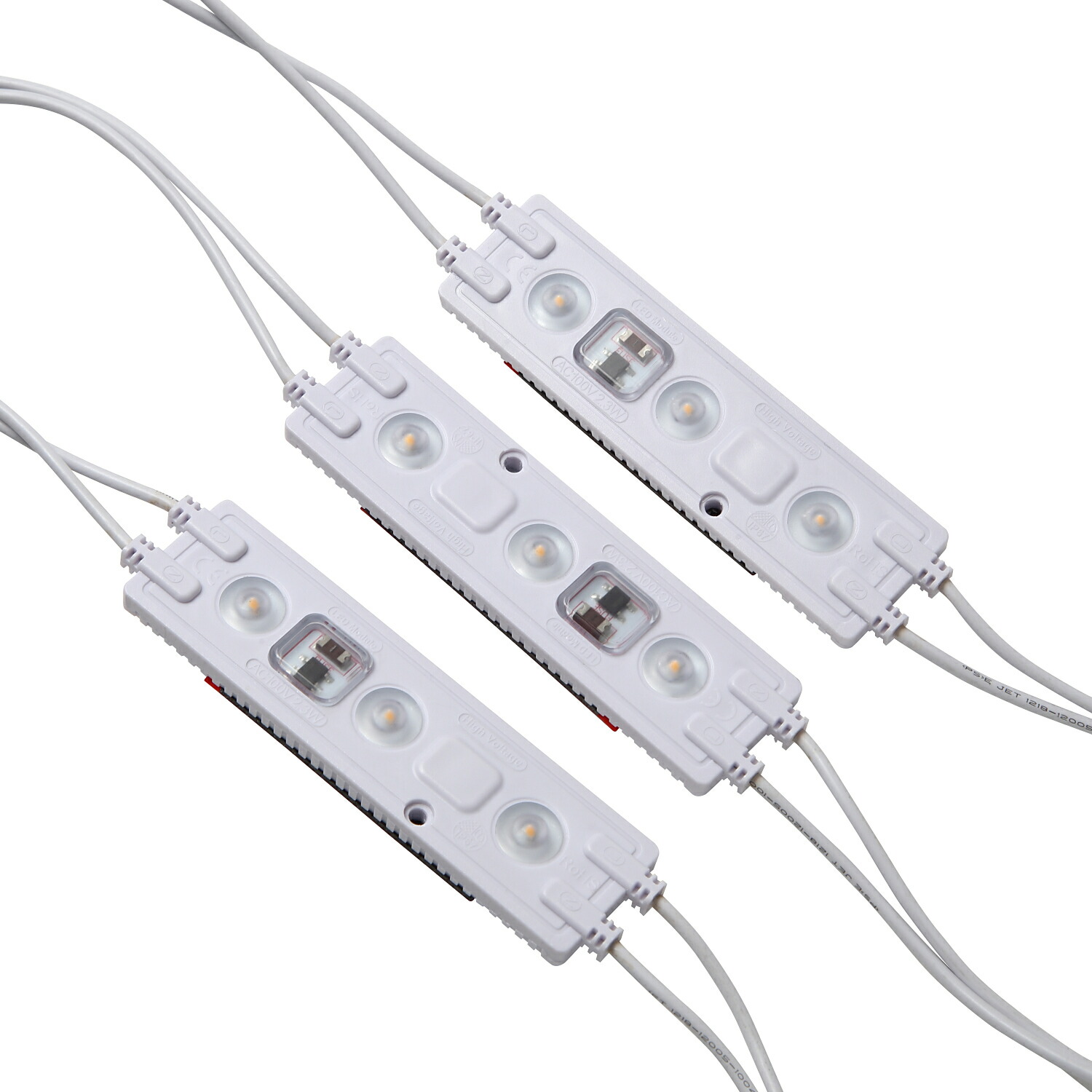 【楽天市場】ledモジュール 10個セット 100v 直結タイプ 昼光色 6500K 電球色 3000K 3灯タイプ 100V 防水 led ...