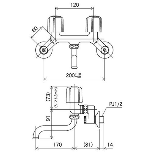 【楽天市場】KVK2ハンドル混合栓【KM13N2W】：Ilmondomall