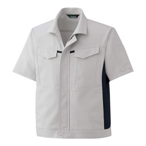 【楽天市場】[ミドリ安全] 作業服 春夏 男女兼用 半袖 ジャンパー GS691 上 シルバーグレー LL：Ilmondomall