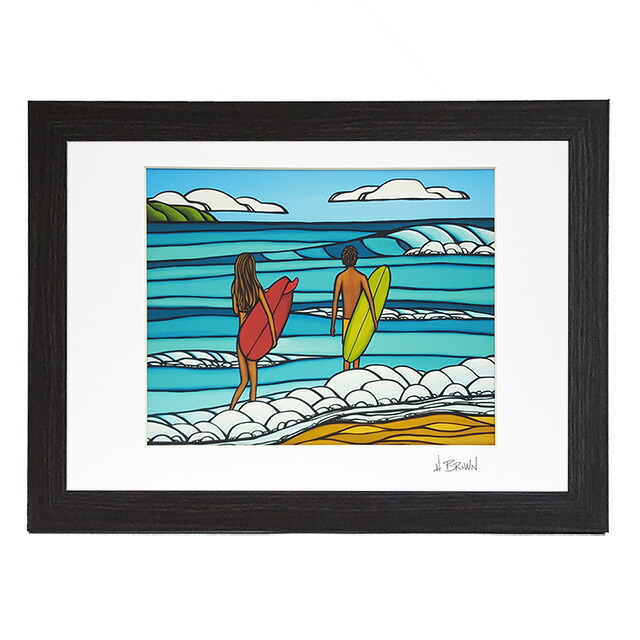【楽天市場】ヘザーブラウン／HEATHER BROWN "ART PRINT W35.0×H28.0cm・LOVE AND SURF・アートプリント・ラブアンドサーフ"Mサイズ横・サイン入り ...