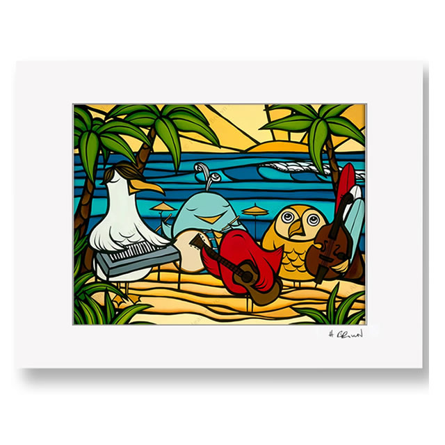 【楽天市場】【新作】【額付き＆ｸｰﾎﾟﾝ5%OFF+P5倍】ヘザーブラウン／HEATHER BROWN "ART PRINT W35.6×H28.0cm・BIRD PARTY ON THE ...