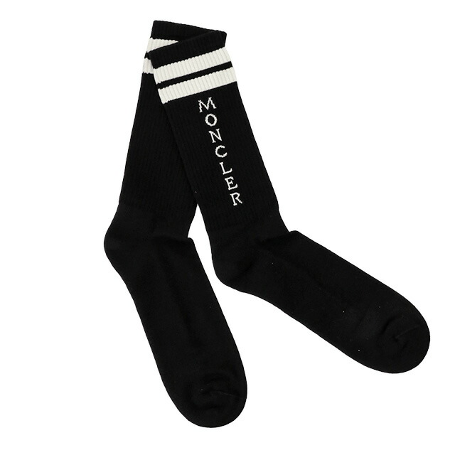 【楽天市場】【ｸｰﾎﾟﾝ5%OFF】モンクレール／MONCLER "LOGO SOCKS" コットン ソックス・ロゴ入り・靴下(ブラック ...