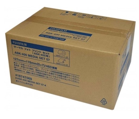 【楽天市場】【送料無料】FUJIFILM フジフィルム ASK-400 MEDIA SET 57 サーマルフォトプリンターASK-400用消耗 ...