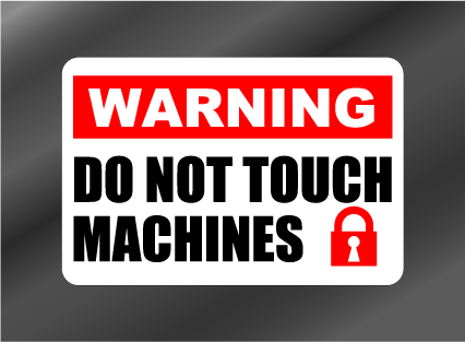 【楽天市場】DO NOT TOUCH MACHINES (マシンに触るな) ステッカー（デカール シール）：IMAGINE STYLE